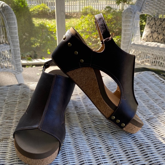 Corkys | Shoes | Corkys Carley Wedge Sandals Chocolate | Poshmark